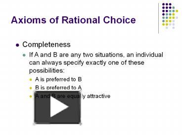 Axioms of Rational Choice presentation | free to download