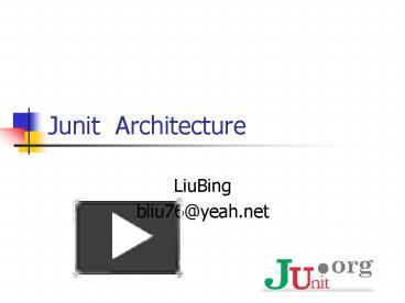 Junit Architecture presentation | free to view