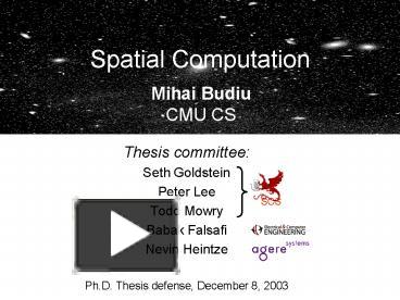 Spatial Computation presentation | free to download