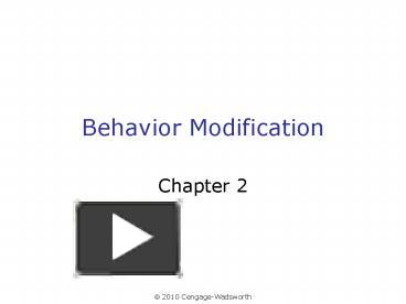 Behavior Modification presentation | free to download