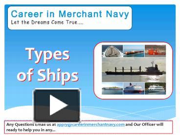 Types of Ships in Merchant Navy presentation | free to download