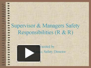 Supervisor presentation | free to download