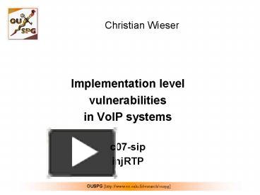 PPT – Christian Wieser PowerPoint presentation | free to download - id ...
