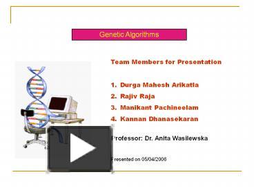 PPT – Genetic Algorithms PowerPoint presentation | free to download ...