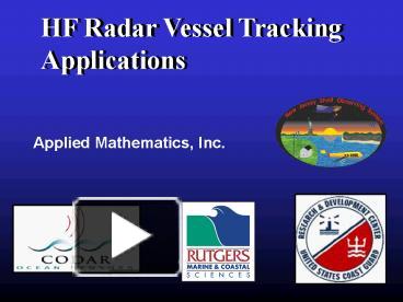 HF Radar Vessel Tracking presentation | free to view