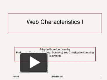 Web Characteristics I presentation | free to download