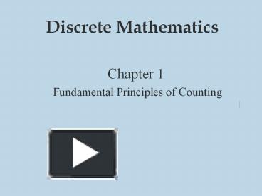 Fundamental Principles of Counting presentation | free to view