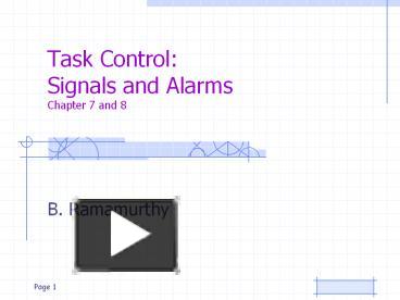 PPT – Task Control: Signals and Alarms Chapter 7 and 8 PowerPoint ...