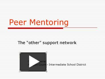 Peer Mentoring presentation | free to view