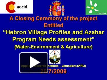 A Closing Ceremony of the project Entitled presentation | free to download