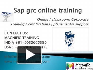PPT – sap grc online training in bangalore PowerPoint presentation ...