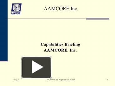 Capabilities Briefing presentation | free to download