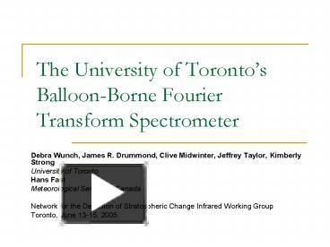 PPT – The University of Toronto PowerPoint presentation | free to ...