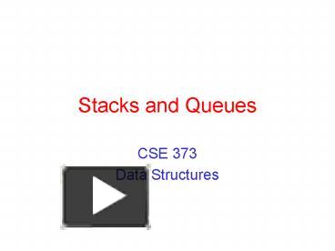 Stacks and Queues presentation | free to download