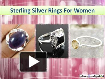 PPT – Sterling Silver Rings for Women PowerPoint presentation | free to ...