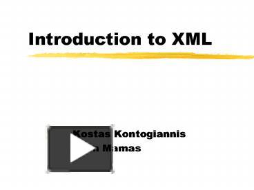 Introduction to XML presentation | free to download