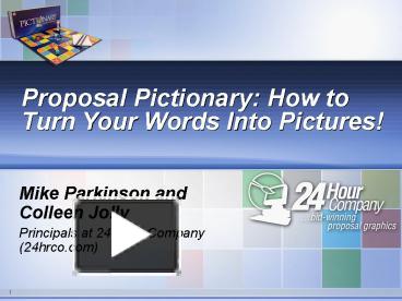 PowerPoint Presentation Proposal Pictionary: How to Turn Your Words ...