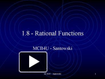 PPT – 1.8 - Rational Functions PowerPoint presentation | free to view ...