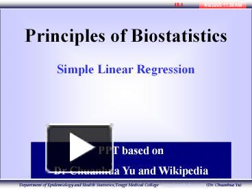 PPT – Simple Linear Regression PowerPoint presentation | free to ...