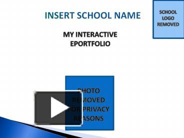 PPT – Interactive ePortfolio (Web-Based) PowerPoint presentation | free ...