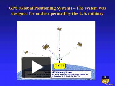 PPT – GPS Global Positioning System The system was designed for and is ...