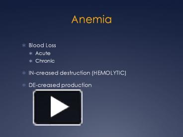 Anemia presentation | free to download