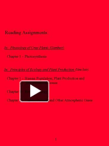 PPT – Reading Assignments: PowerPoint presentation | free to view - id ...