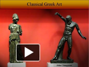 PPT – Classical Greek Art PowerPoint presentation | free to download ...
