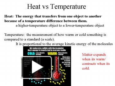 PPT – Heat vs Temperature PowerPoint presentation | free to download ...