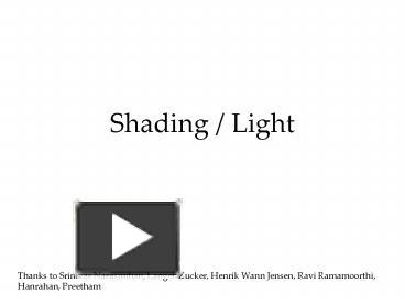 PPT – Shading / Light PowerPoint presentation | free to download - id ...