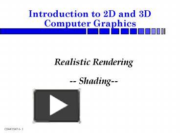 PPT – Realistic Rendering PowerPoint presentation | free to download ...