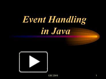 Event Handling in Java presentation | free to view