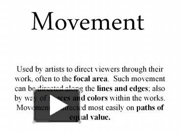 PPT – Movement PowerPoint presentation | free to download - id: 691167 ...
