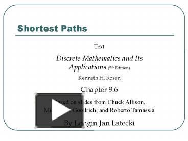 Shortest Paths presentation | free to download
