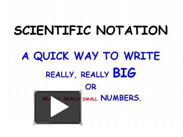 PPT – Scientific Notation PowerPoint presentation | free to download ...