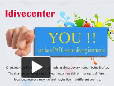 PPT – PADI Instructor Training | Scuba Dive | Instructor development ...