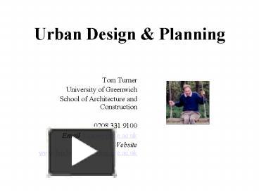 Urban Design presentation | free to view
