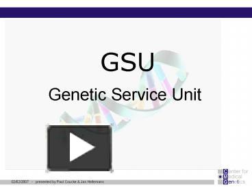 GSU presentation | free to view