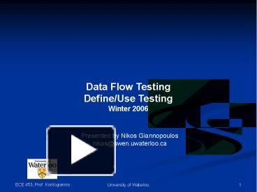 Data Flow Testing presentation | free to download