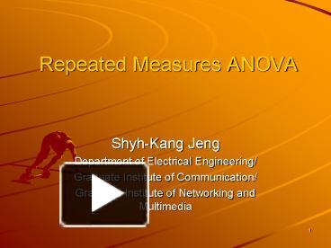 Repeated Measures ANOVA presentation | free to download
