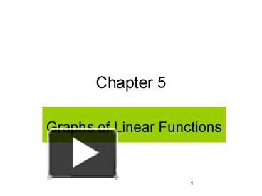 Graphs of Linear Functions presentation | free to view