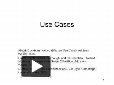 PPT – Use Cases PowerPoint presentation | free to view - id: 6934c6-MjllZ