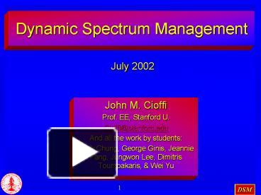 PPT – Dynamic Spectrum Management PowerPoint presentation | free to ...