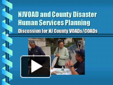 NJVOAD and County Disaster Human Services Planning presentation | free ...