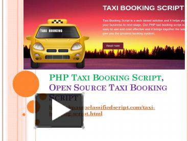 PPT – PHP Taxi booking script, Taxi booking software, Open source taxi ...