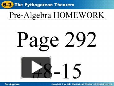 PPT – Pre-Algebra HOMEWORK PowerPoint presentation | free to download ...