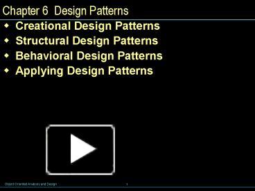 PPT – Chapter 6 Design Patterns PowerPoint presentation | free to view ...