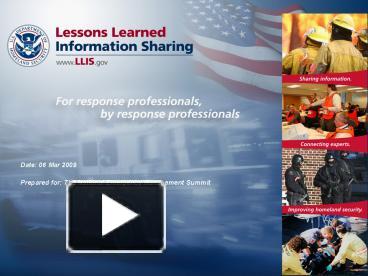 Standard LLIS Presentation presentation | free to download