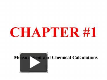 Measurement and Chemical Calculations presentation | free to view