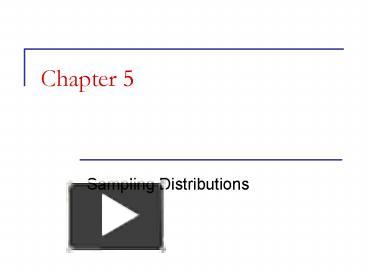 PPT – Sampling Distributions PowerPoint presentation | free to view ...